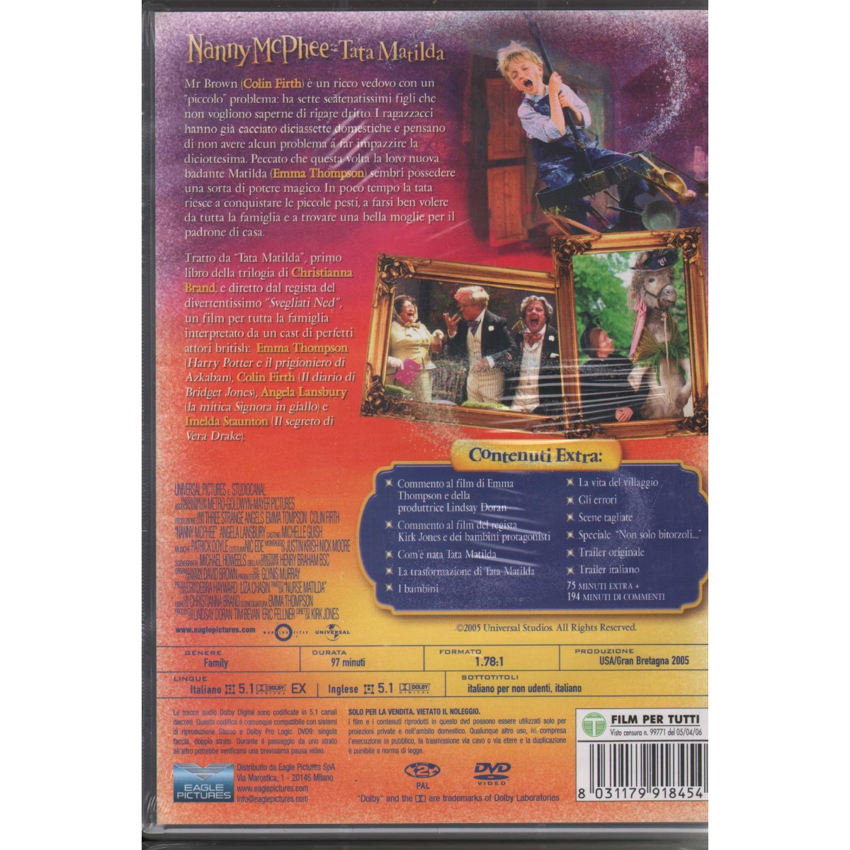 Tata Mcphee Nanny Mcphee Tata Matilda DVD In Italiano Emma Thompson