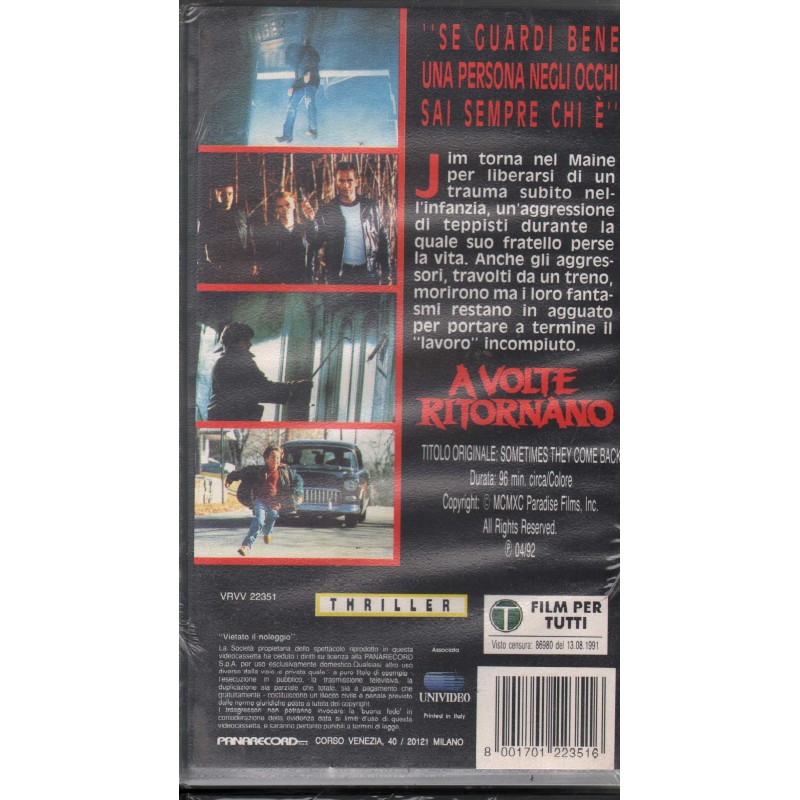 A Volte Ritornano VHS Tom Mcloughlin / 8001701223516 Sigillato