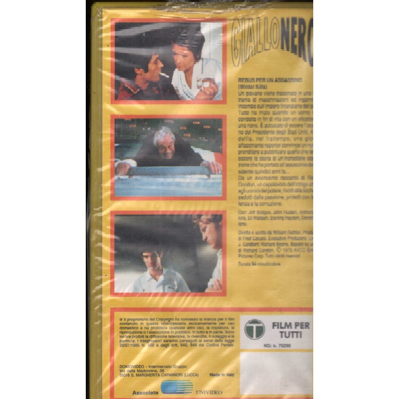 Rebus Per Un Assassino VHS William Richert Univideo - 35005G1 Sigillato