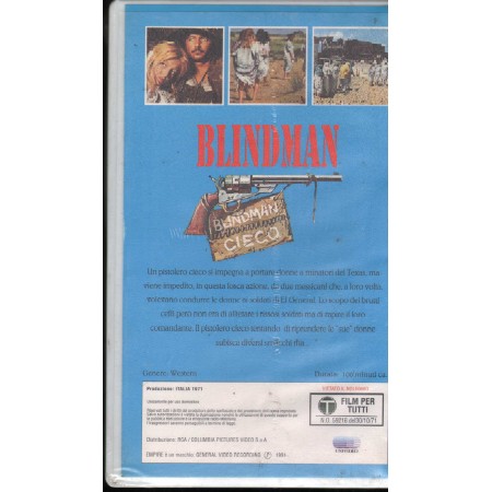 Blindman VHS Ferdinando Baldi Univideo - EMPS33610 Sigillato