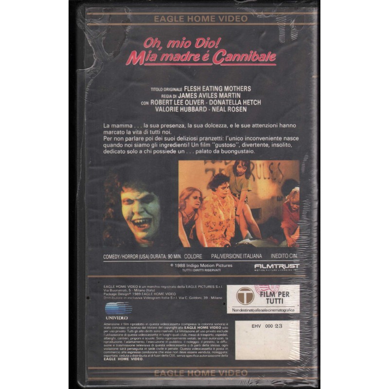 Oh Mio Dio Mia Madre E' Cannibale VHS James Aviles Martin Sigillato