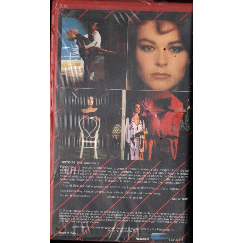 Histoire D'O, Ritorno A Roissy VHS Éric Rochat - 22250 Sigillato