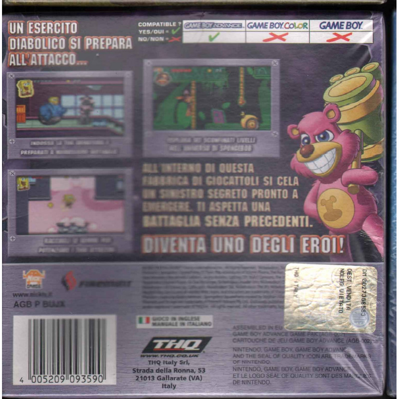 Spongebob L'Invasione dei Toybots Videogioco Game Boy Advance GBA THQ
