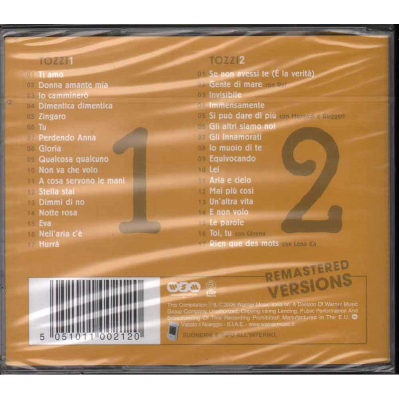 Umberto Tozzi ‎2 CD Tutto Tozzi (Ti Amo E Altre Storie) Warner