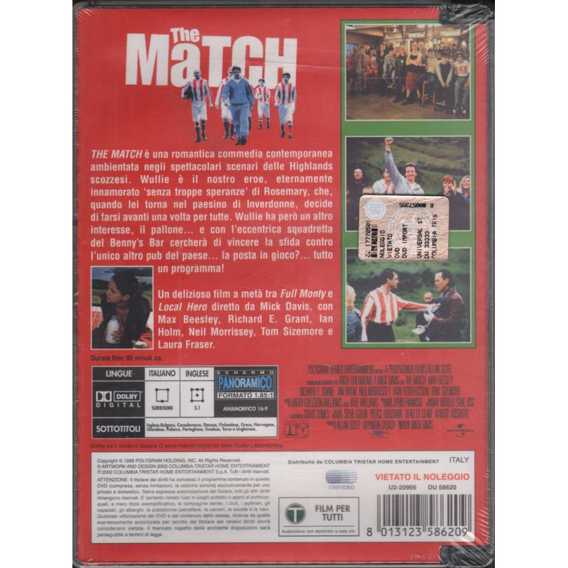 The Match DVD Jewel Box Max Beesley / Laura Fraser Sigillato