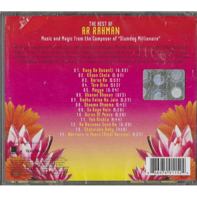 A.R. Rahman CD The Best Of A R Rahman / Sony Music – 88697491152